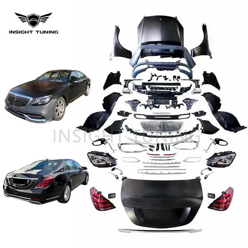 W221 to W222 body kit for Mercedes benz S class W221 2006-2012 upgrade ...