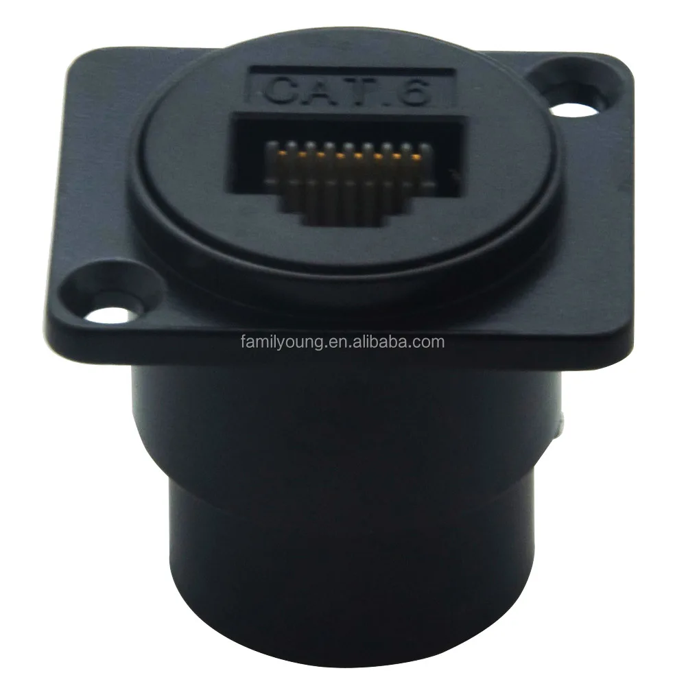 RJ45 Cat6 Socket D-Type Module - Ethernet Extension Adapter