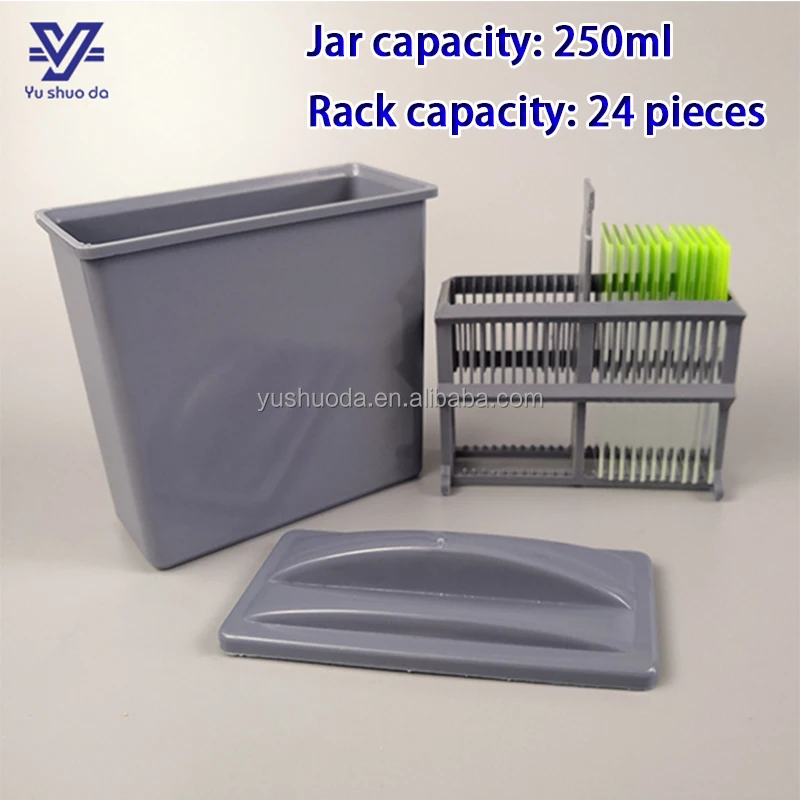 Lab Supplies Plastic Slide Staining Jar with Rack - Ideal for Histology ...
