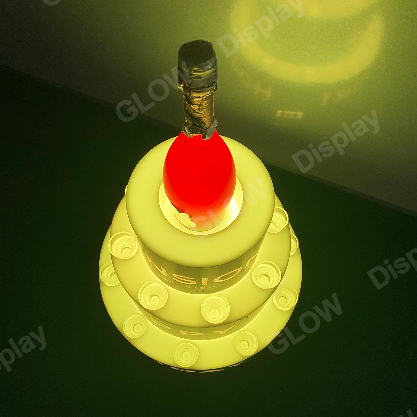 VIP LED Cake Bottle Presenter - Durable 3 Tier Service Tray