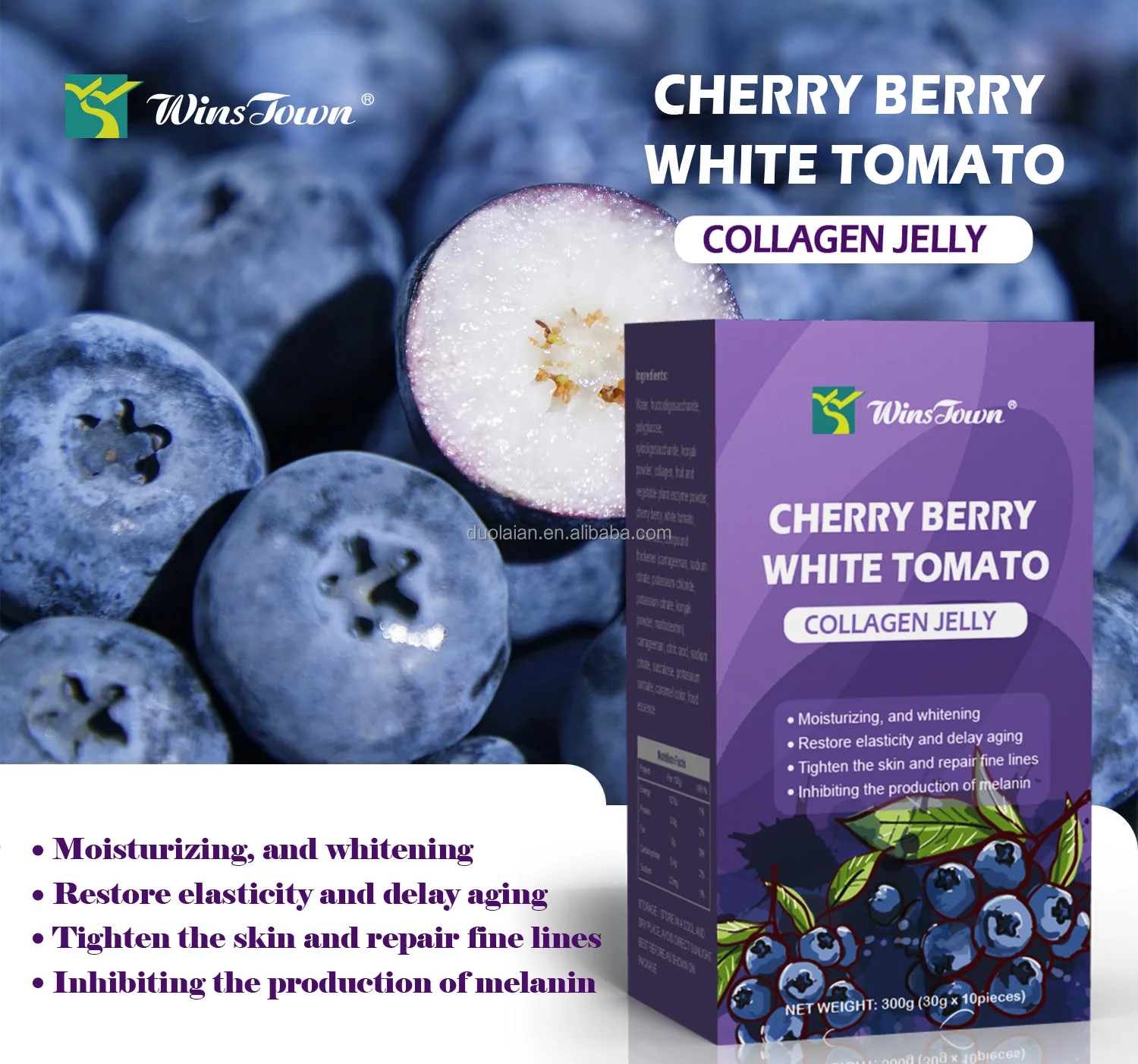 Cherry Berry White Tomato Collagen Jelly - Beauty Supplement