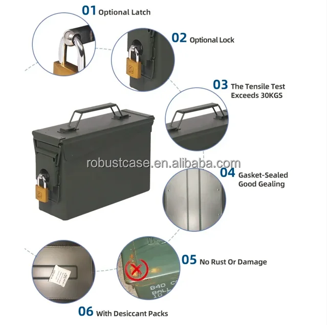 Pp Plastic Bullet Ammo Case With Handle For Carrying 345*143*217mm ...