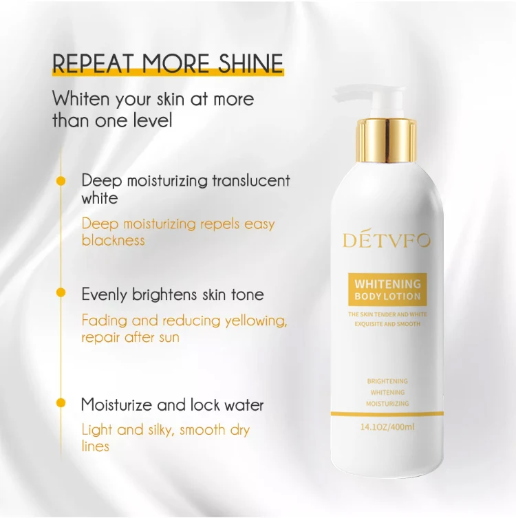 DETVFO Private Label Organic White Bodi Lotion - Nourishing & Whitening