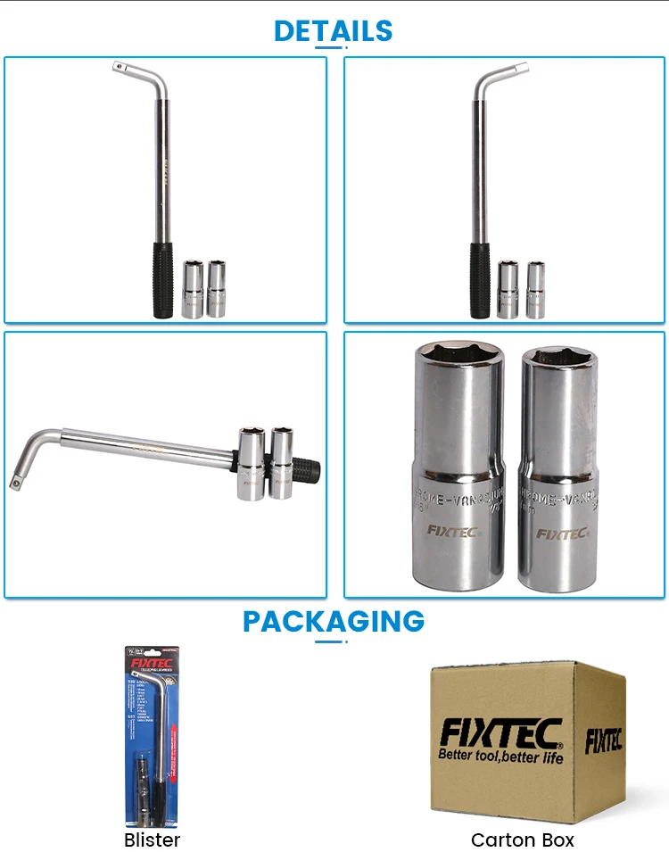 Fixtec Heavy Duty Universal Retractable Tire Spanner Set L Type 21 ...