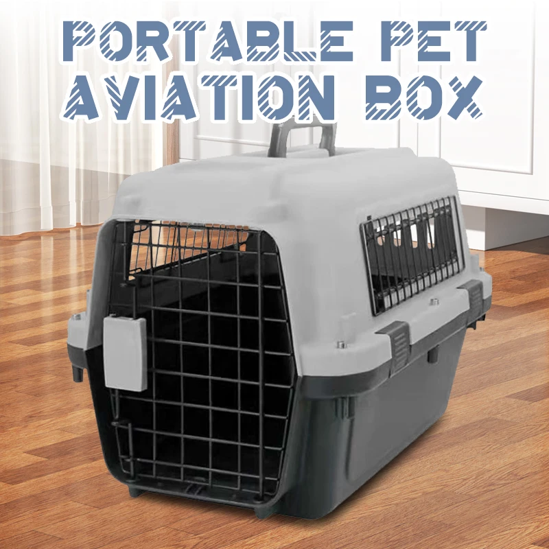 Plastic Air Transport Box Pet Dog Travel Carrier Cages Pet Travel Box ...