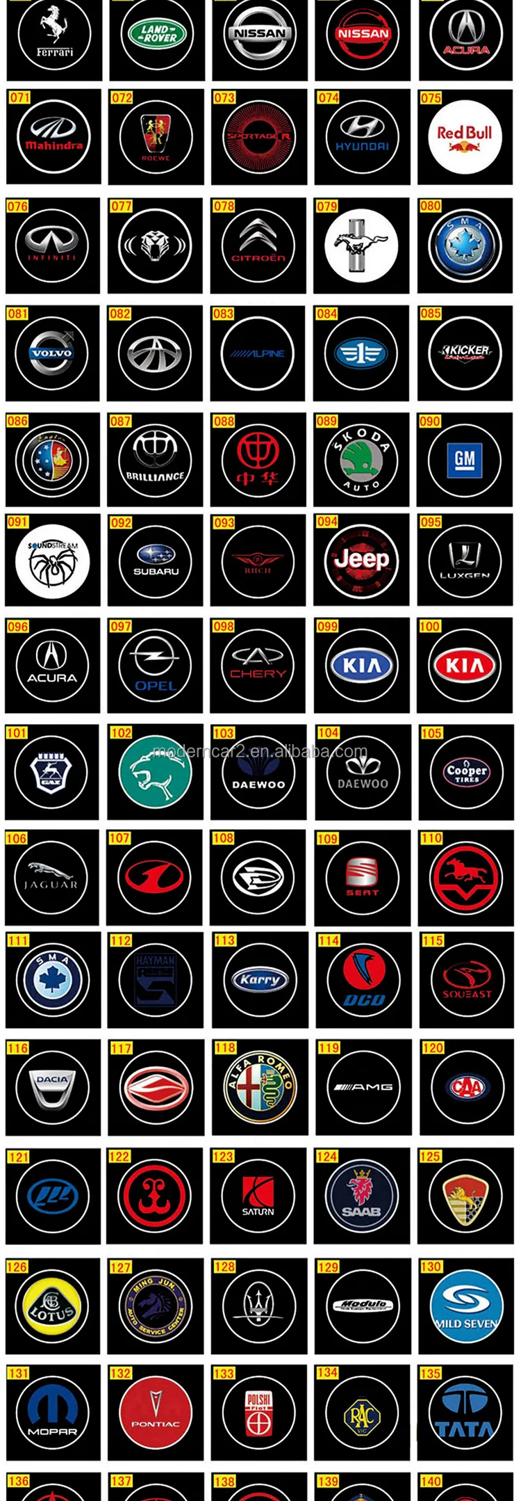 1pcs Logo Customize Car Logo Welcome Lamp Wireless Door Light Car Logo ...