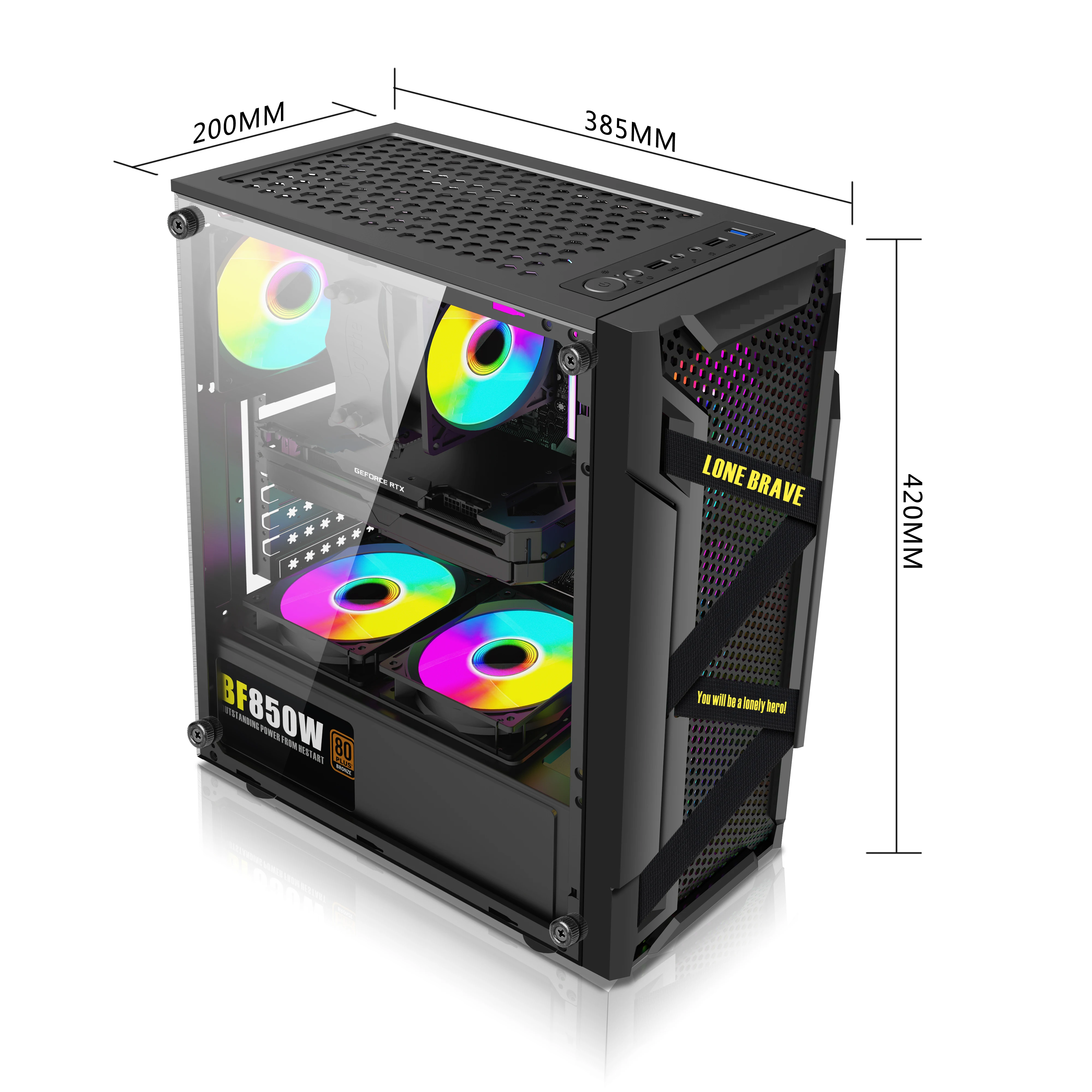 Oem Odm Custom Gaming Computer Case Atx Desktop Cabinet Tempered Glass ...