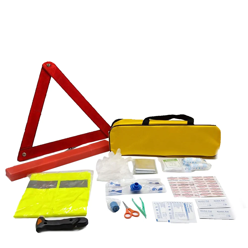 Portable Safety Auto Car Roadside Emergency Kit Road Trip Survival Kit ...