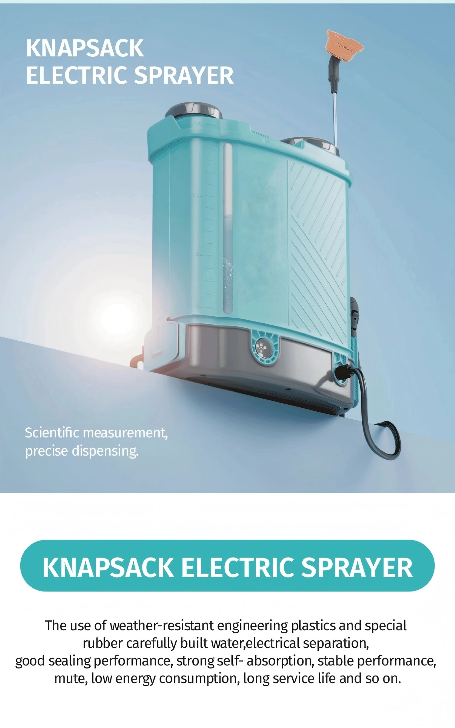 21V Battery Backpack Water Sprayer 16L Electric Garden Sprayer for ...