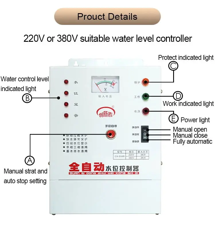 Fully Overhead Tank Water Level Indicator Electronic Water Level ...