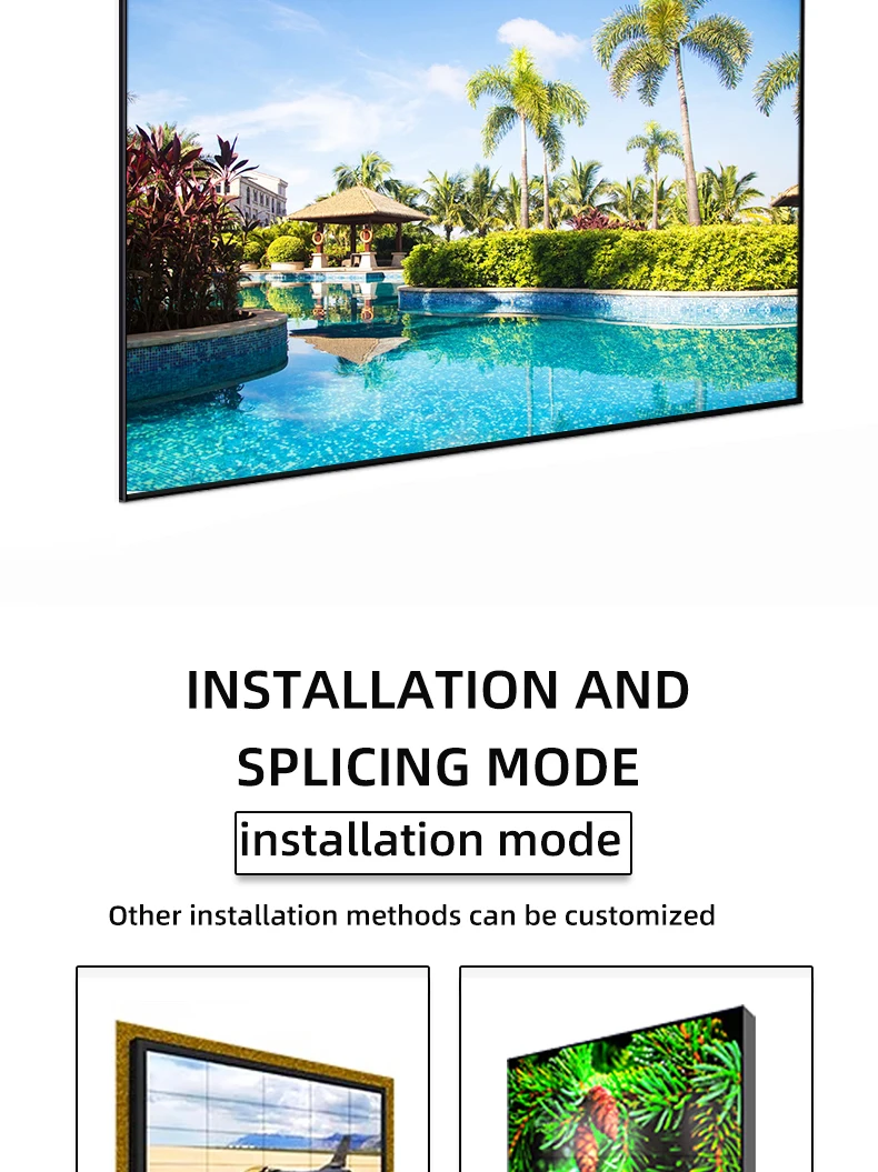 46 55 Inch Indoor Videowall Monitor Advertising Display Narrow Bezel 2k ...