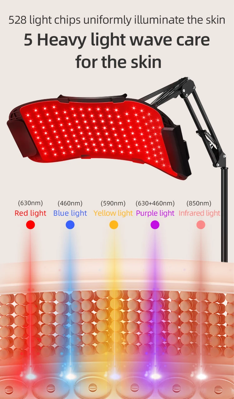 Infrared Facial Light - 7 Colors for Pain Relief & Skincare