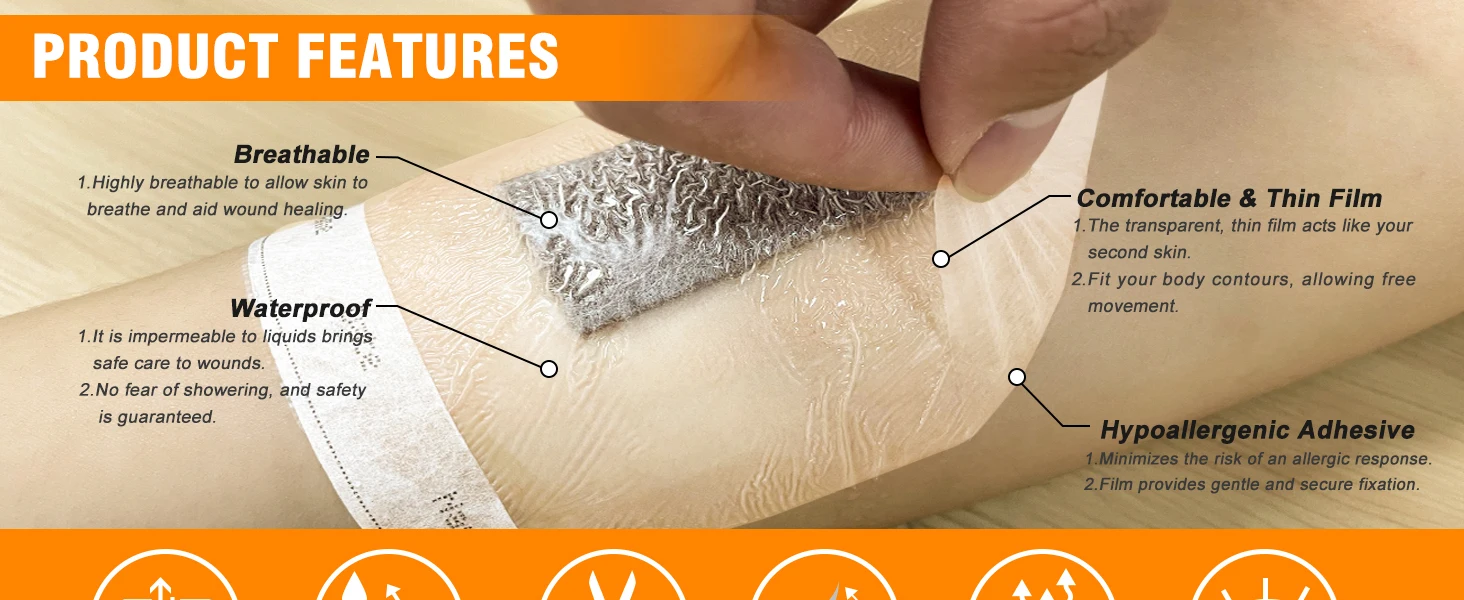 1626W PICC CVC Transparent Dressing - Sterile & Comfortable