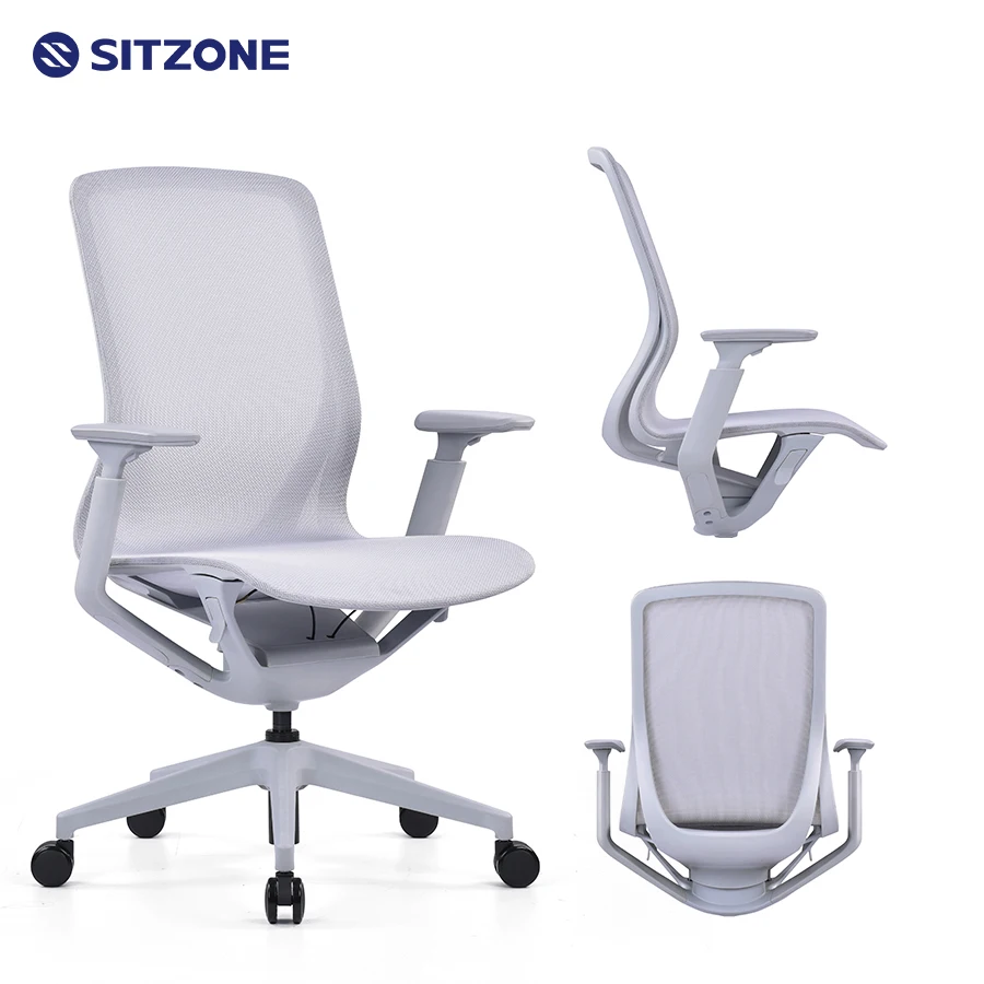 Sitzone Revolving Guest Manager Swivel Ergonomics Mid Back Executive Orthopedic Office Chair ...