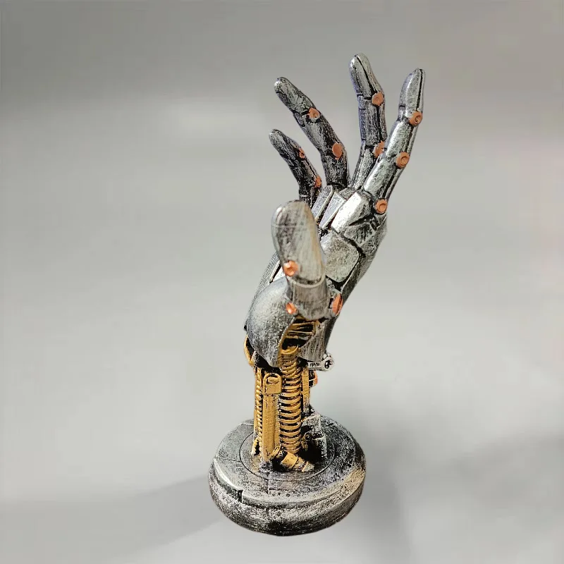 Cyberpunk Robotic Hand Statue Game Controller Desktop Holder Stand ...