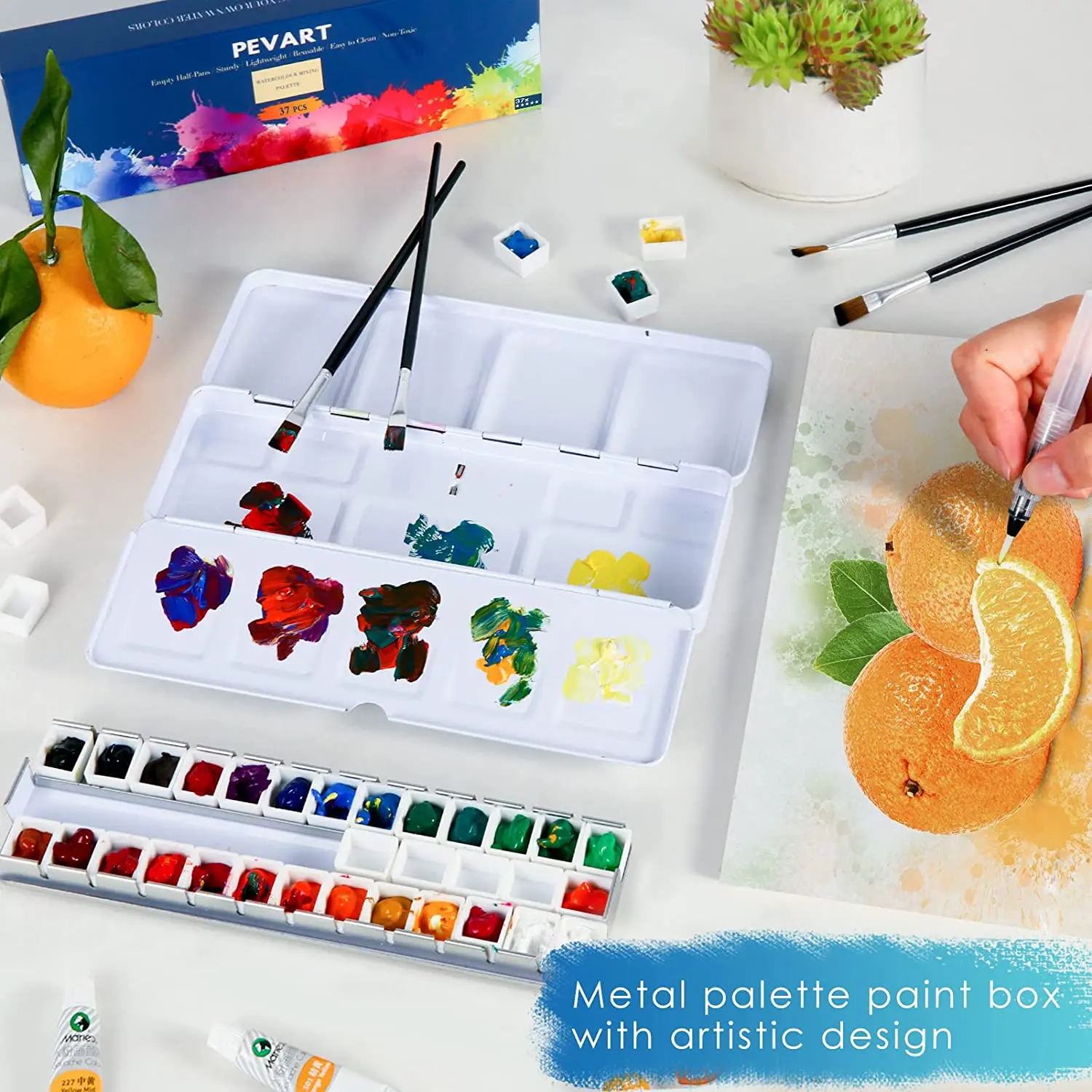 Empty Watercolor Palette-watercolor Tins Palette-watercolor Paint ...