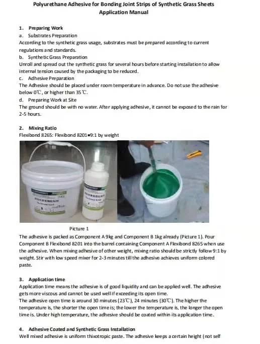 Synthetic Grass She Ets Flexibond 8265/8200 Polyurethane Adhesive Glue ...