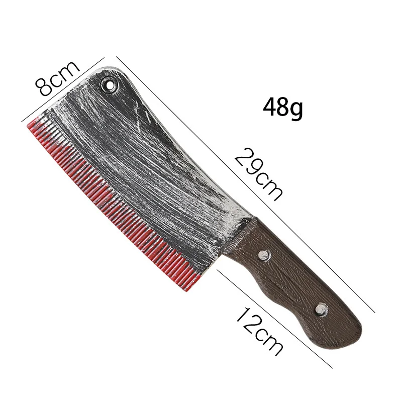 Halloween Red Bloody Sharp Knife Ghost Festival Plastic Toy Simulation ...