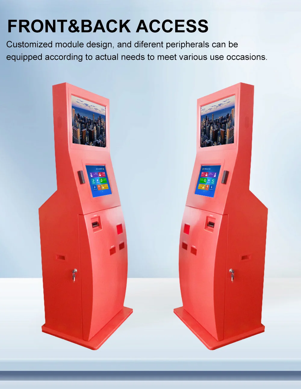 Bank Card Cash Ticketing Payment Kiosk Machine Dual Screen Loyalty Gift ...