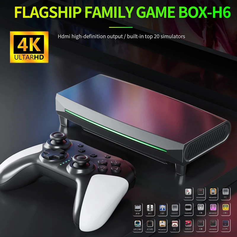 Portable H6 4k Retro Game Console Open Source Hanging Gamebox For Ps1 N64 Psp 20000 Video Games ...