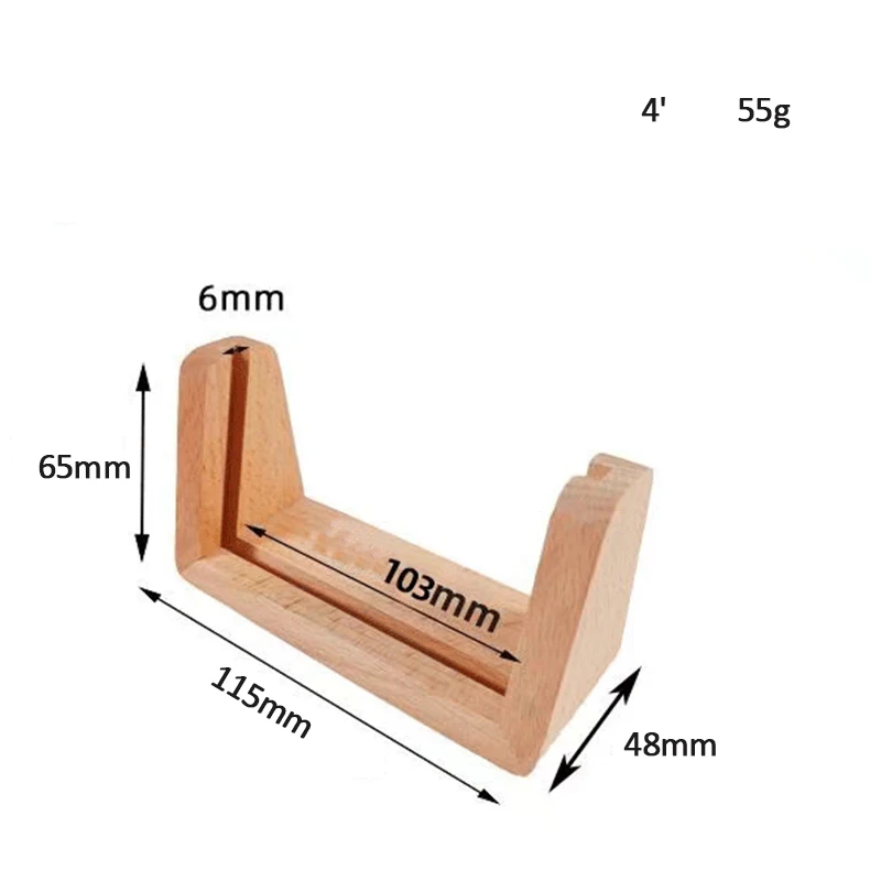 Luminous U Shape Wood Frame Dimming 3D Wood Holder Acrylic Night Light ...