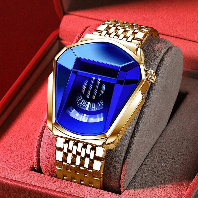 gold cool locomotive quartz luxury watches man sport orologio uomo ...