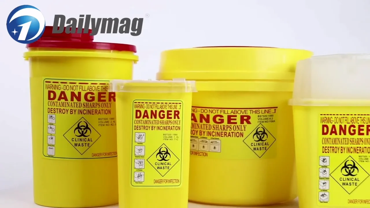 Disposable/reusable Durable Plastic Sharps Disposal Container Medical ...