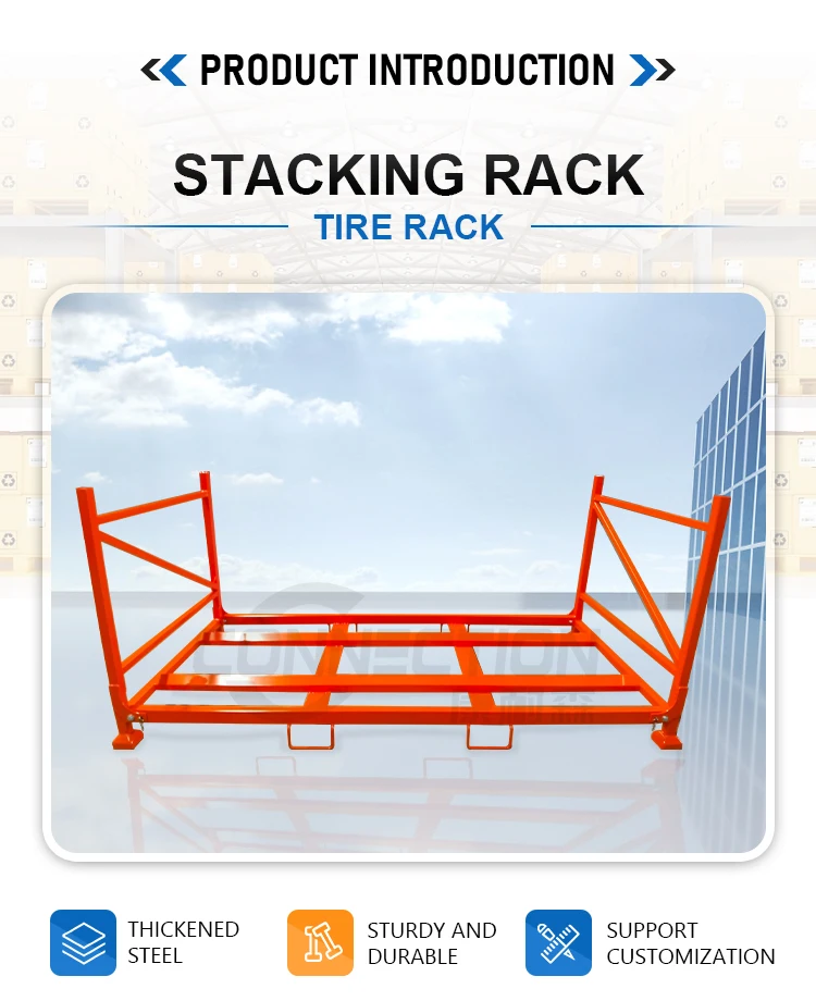 Stacking Units Warehouse Steel Tire Pallet Racking Stackable 4-6 High ...
