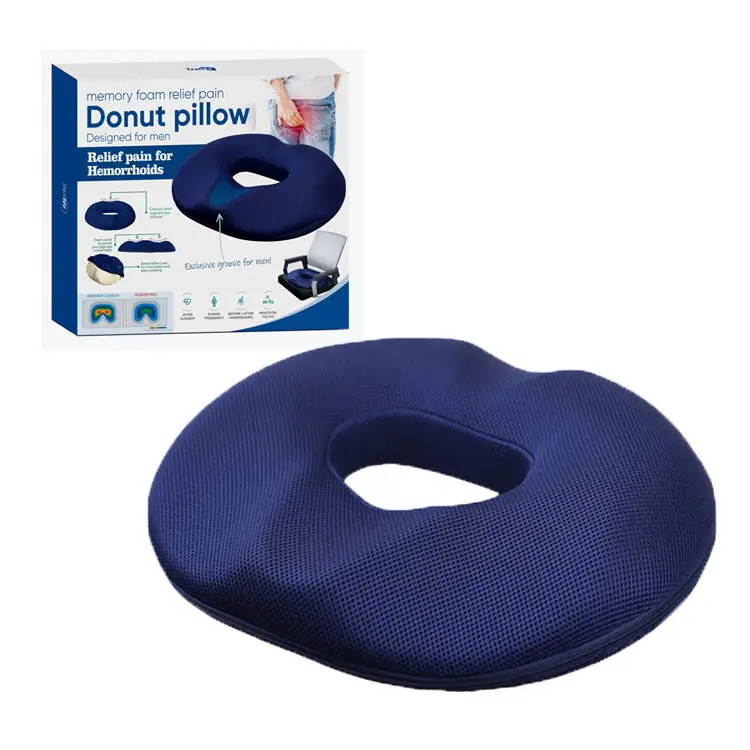 Donut Pillow Dona Hemorroides 👒 Memory Foam Donut Seat Cushion for ...