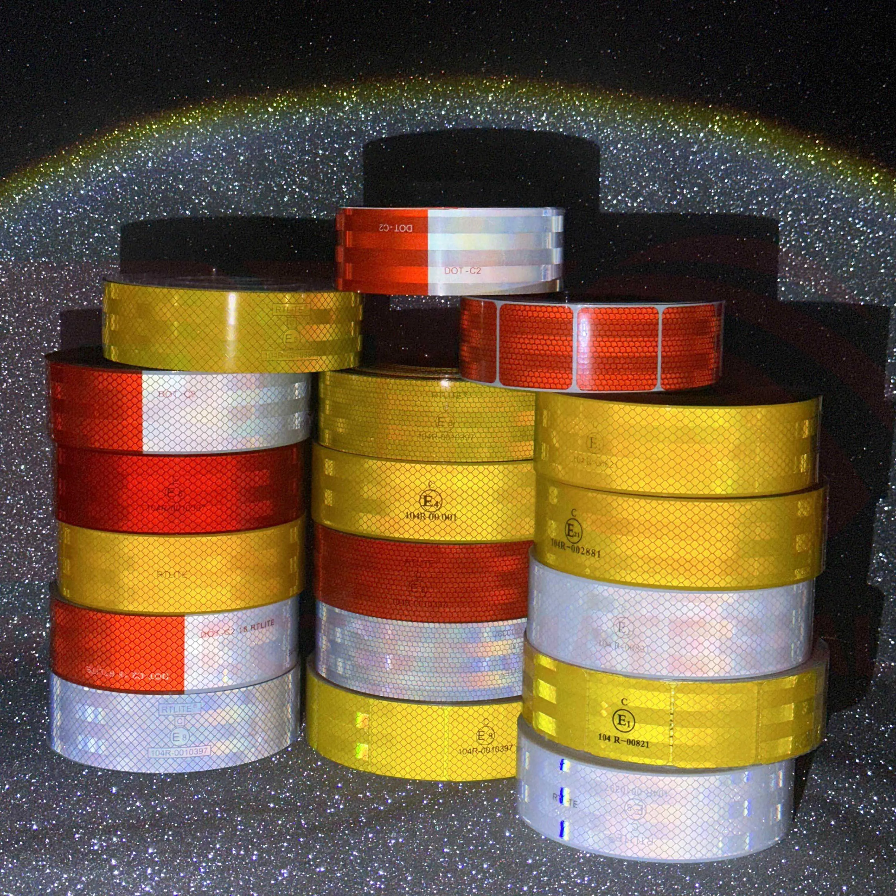 Adhesive Ece104r Emark Certification Retro Sticker Reflector Dot Truck ...