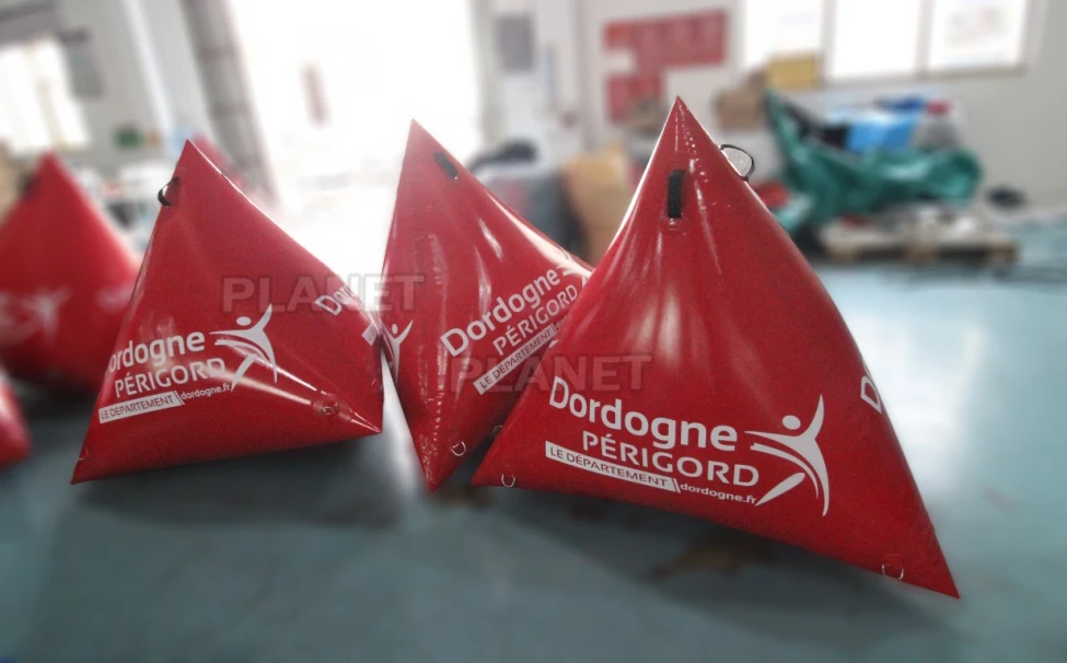 Customized Shape Inflatable Marker Triangle Buoys Inflatable Sport Buoy ...