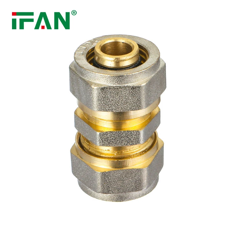 IFAN Brass Insert Plumbing Fittings Double Color Straight Connect PEX ...