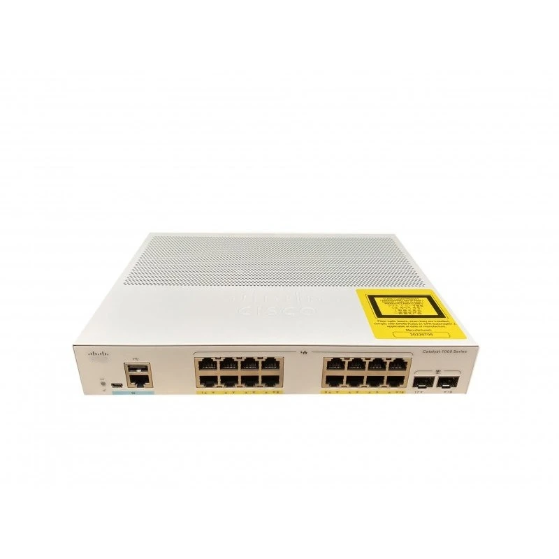 New C1000-16P-E-2G-L 16 GE PoE+ Ports and 120W PoE Budget 2x 1G SFP Uplinks network Switches ...