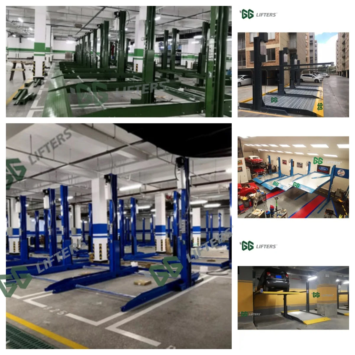 Simple Car Parking System - 2 Level Hydraulic Two Post Stacker