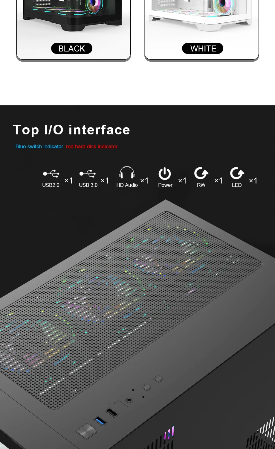 Shop Our Factory Price New Trend PC Case with Curved Glass