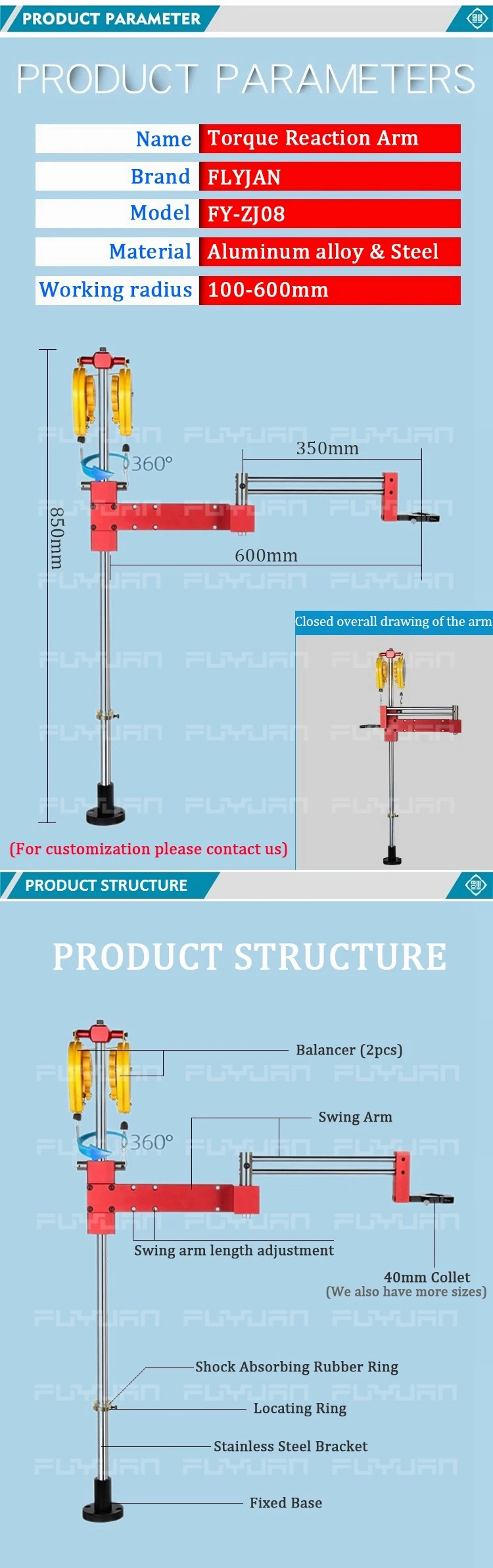 Flexarm Tapping & Torque Arms - Articulated Tool Balancers