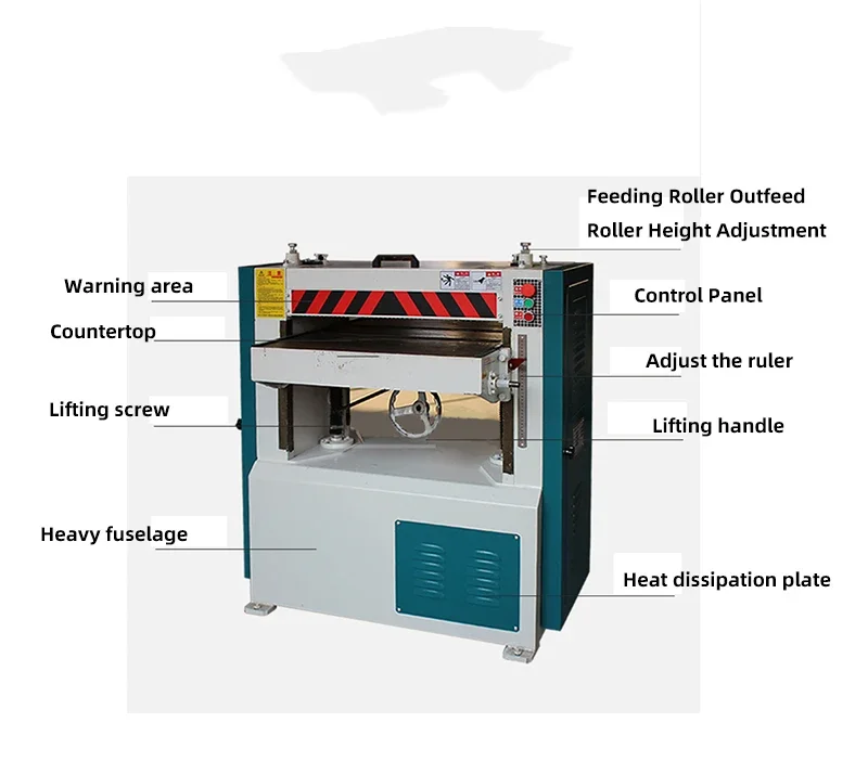 Mb108 Wood Planer Spiral Knife Conveyor Belt Planer Heavy-duty Single ...