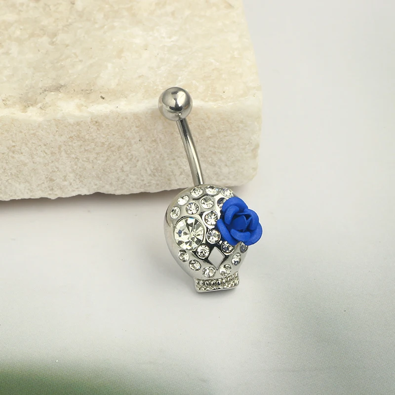 Wholesales Dangle Blue Belly Rings 14G Planet Navel Piercing Barbell ...