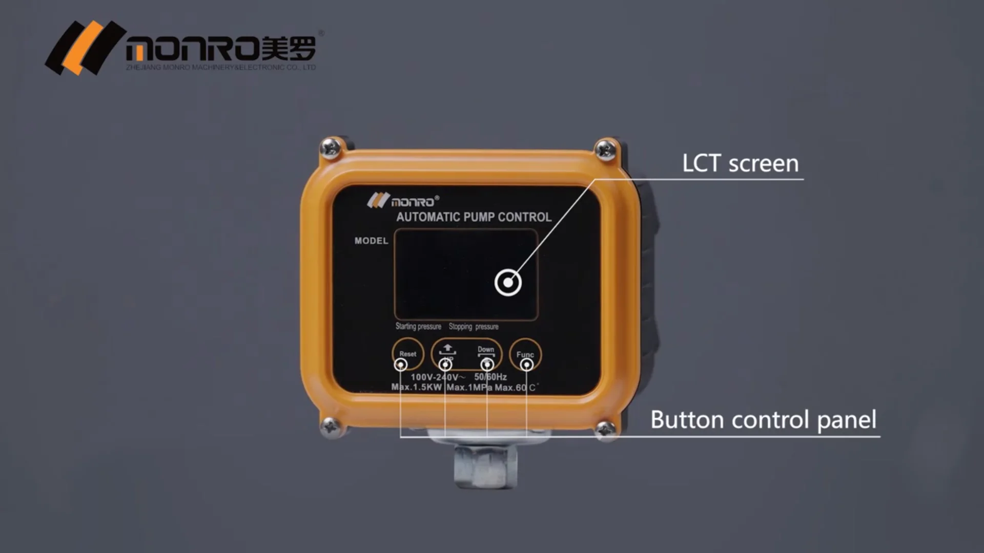 Pressure Switch - New Epc-10 Lcd Screen 1.5kw 2hp Power Mechanical Structure Female G1/4 ...
