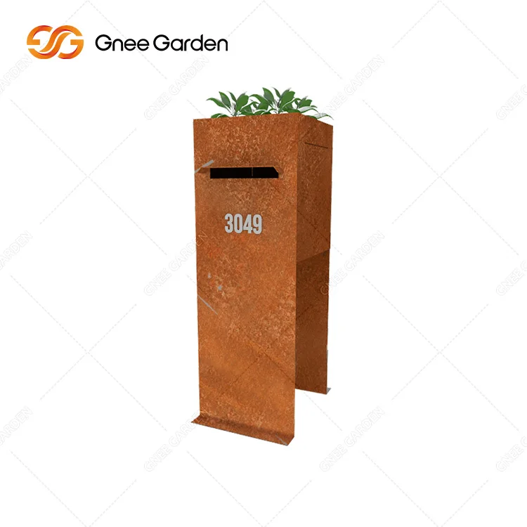 Corten Steel Mailbox Metal Modern Mailbox For Home Post Office Box ...