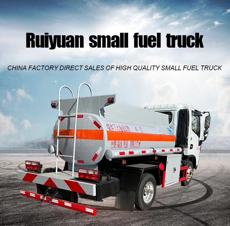 Small Portable Two-axle Fuel Tank Tanker Gasoline Diesel Mobile Fuel ...