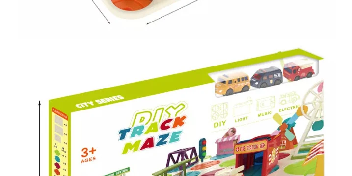 6 Styles Diy Board Game Creative Blocks Track Maze Toy Light Music ...