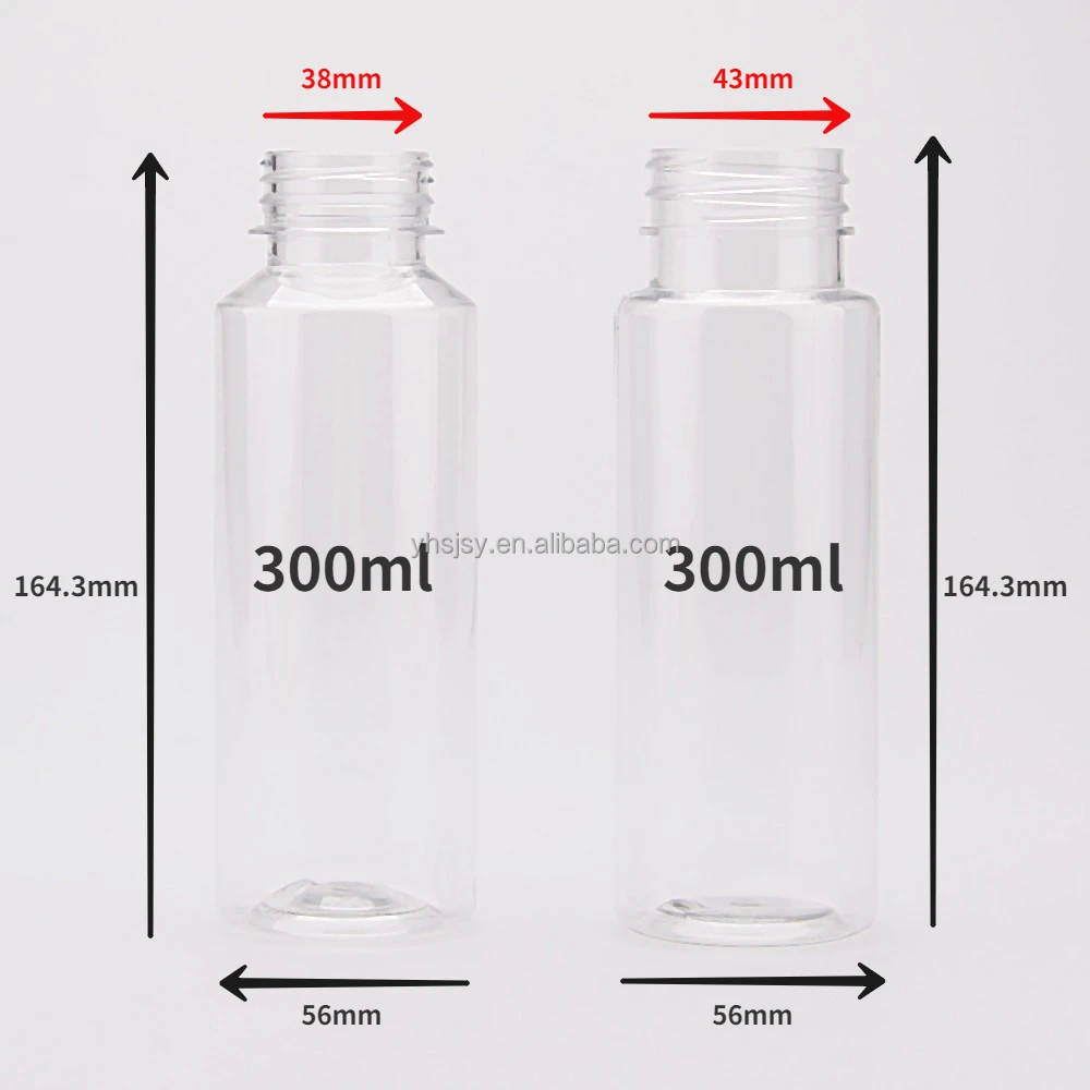 Custom Cylindrical PET Plastic Juice Bottles - 250ml to 500ml