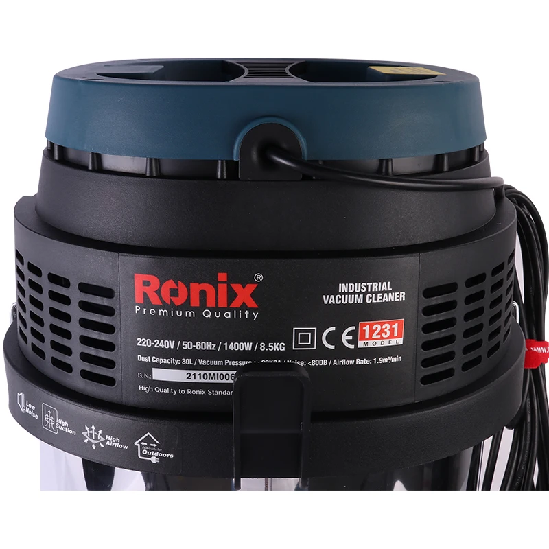 Ronix 1231 Industrial Vacuum Cleaner 1400w 220v Portable Silent ...