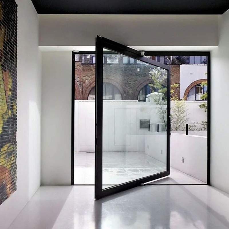 Aluminum Glass Pivot Door - Secure & Stylish Entrance