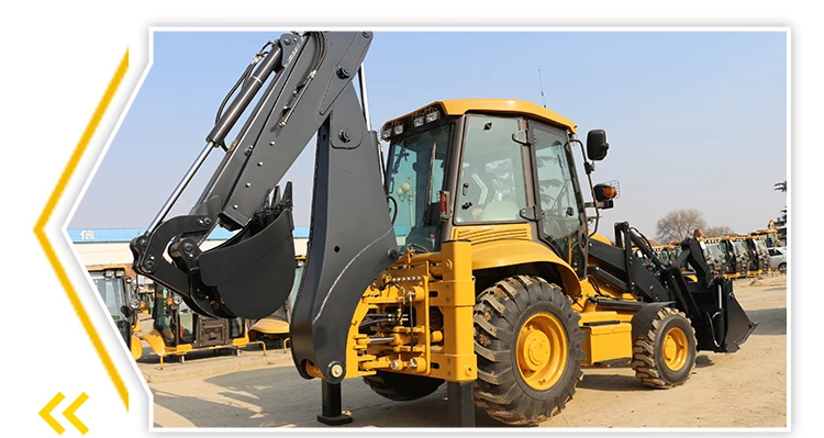 2.5 Ton Compact Front End Loader Backhoe Excavator 4x4 Wheeled ...