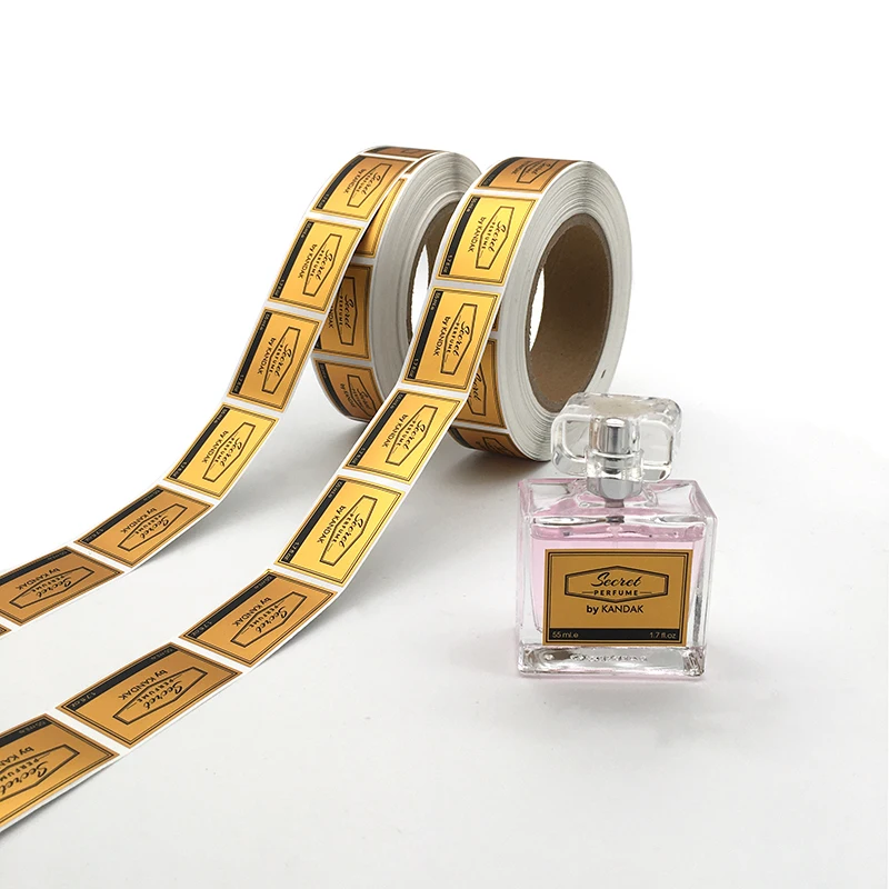 Aluminum Gold Foil Parfum Stickers Customized Logo Metallic 30ml ...