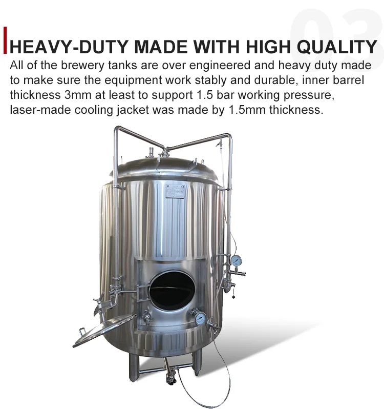 Custom 10 Gallon Beer Pressure Bright Fermenter Tank With Jacket ...