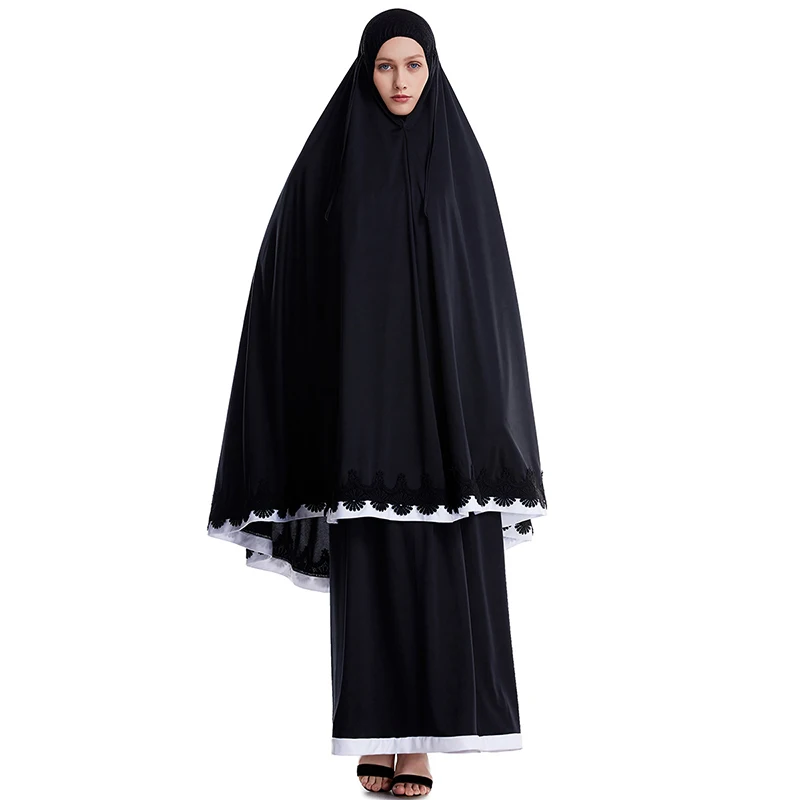 Traditional Eid Ramadan Prayer Chador Jilbab Abaya Muslim Dress Solid ...