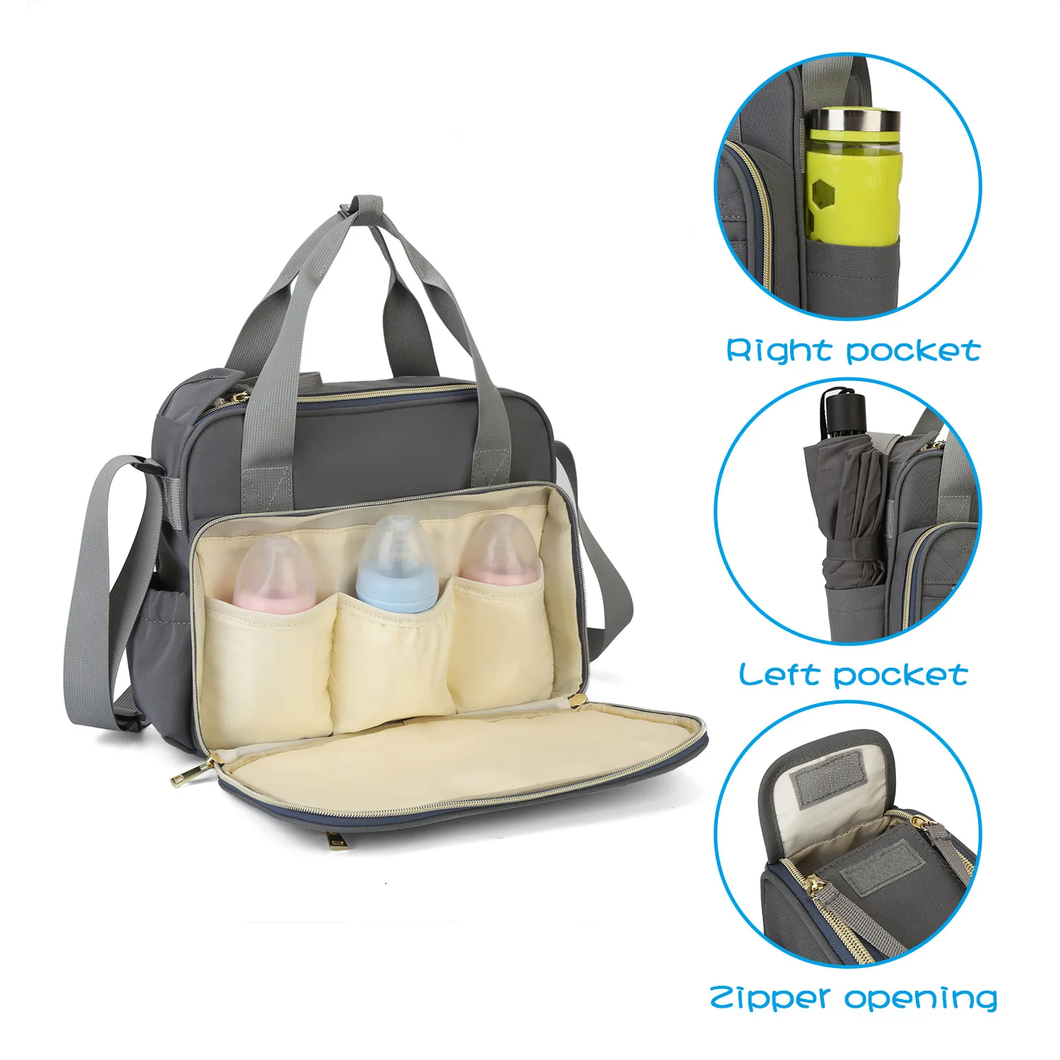 Lequeen One Shoulder Mummy Maternity Backpack Anti-Theft Water ...